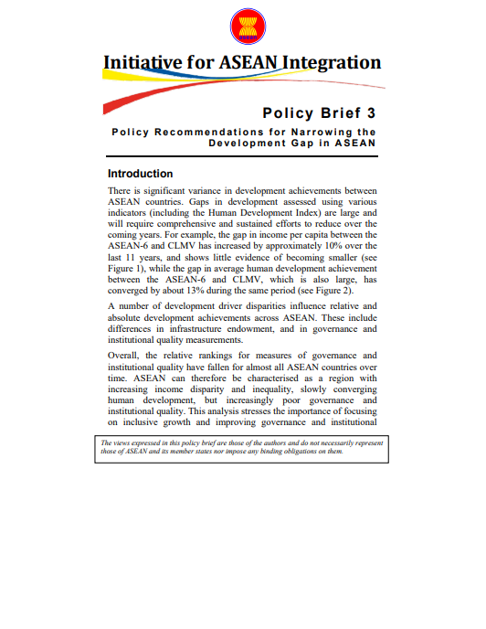 Initiative For Asean Integration